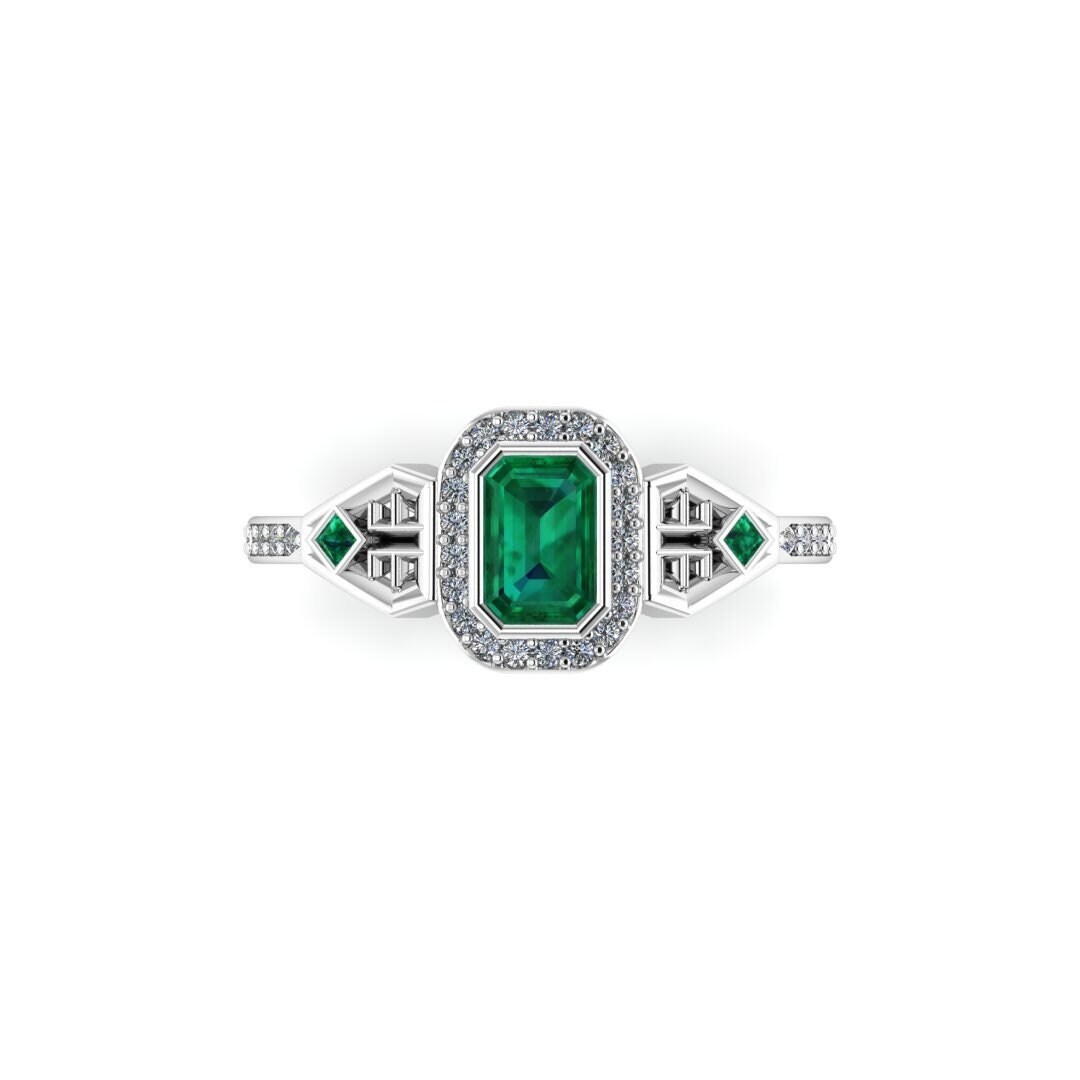 EARTH ICON : Elemental Engagement Ring | Wedding Ring | Natural Emerald ...