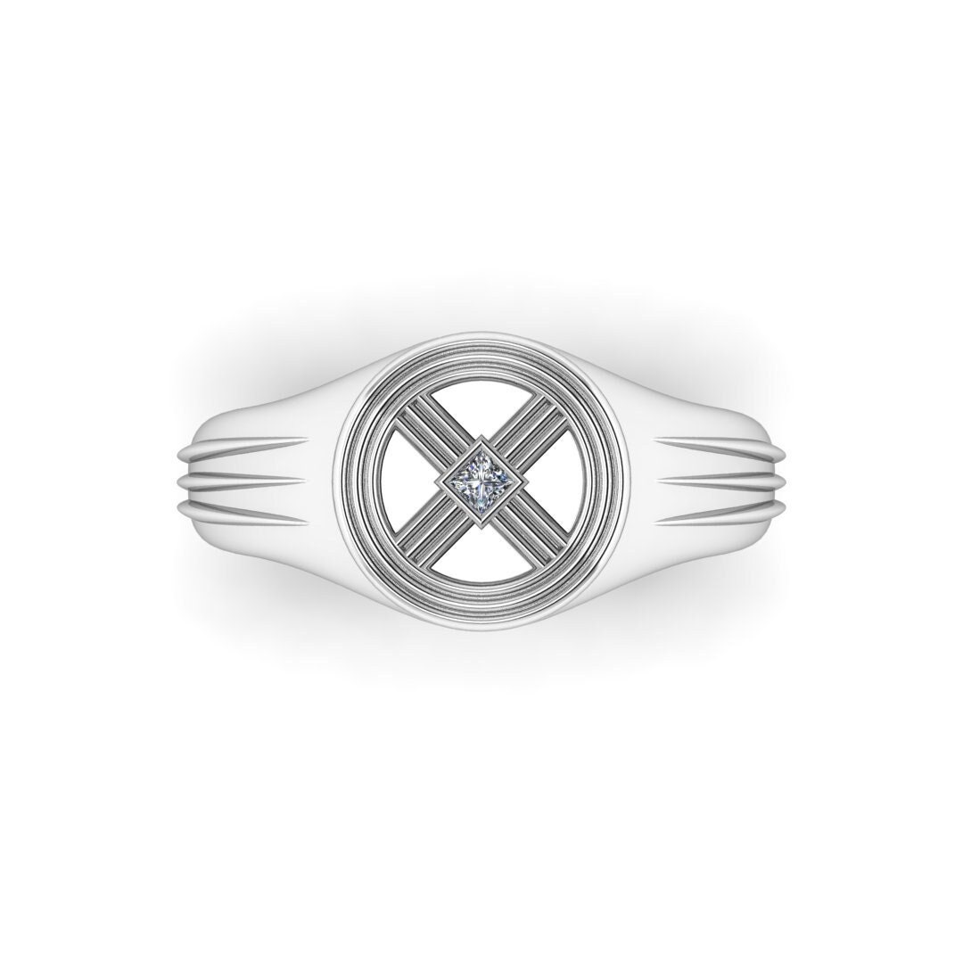 X : Superhero Signet Ring | Classic Comic Engagement Ring | Comicon ...