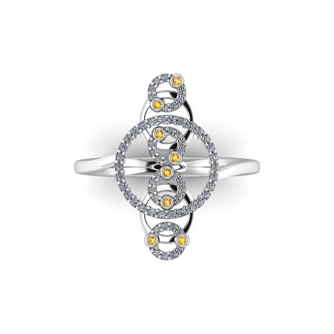 AIA : Futuristic Engagement Ring | Sci Fi Ring | Fantasy Diamond Ring ...