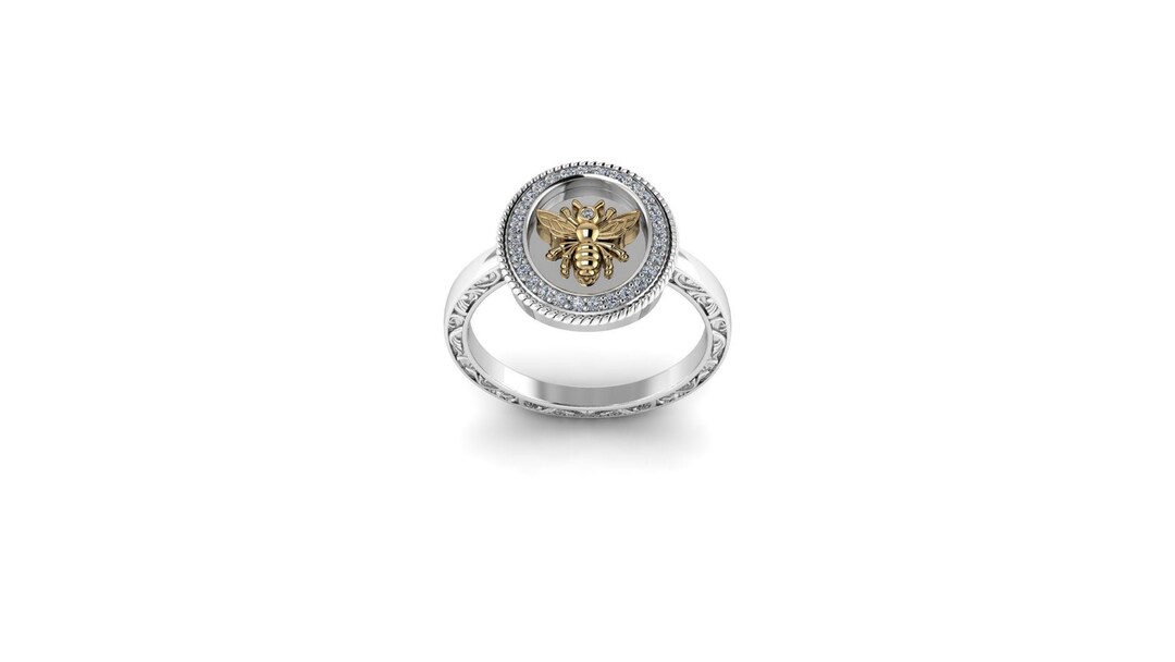 QUEEN BEE : Honey Bee Ring | Unique Engagement Ring | Diamond Bee Ring ...