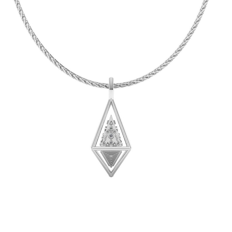 ASHAYAM : Futuristic Engagement Necklace Sci Fi Pendant - Etsy