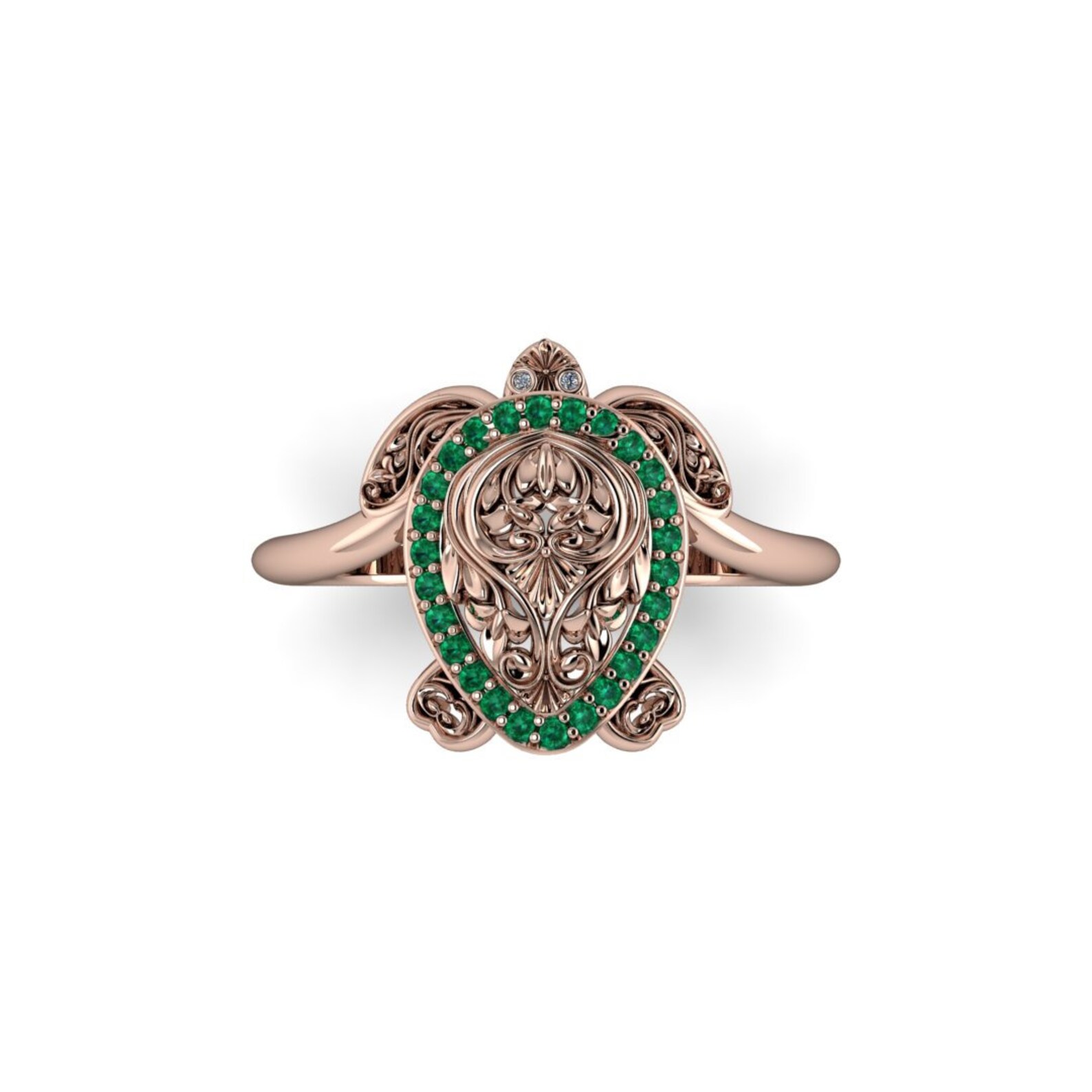 HONU : Emerald Sea Turtle Ring | Power Animal Ring | Turtle Spirit ...