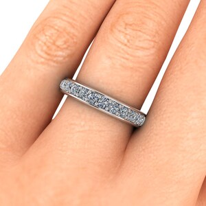 VINTAGE GRACE : Bead Set Half Eternity or Full Eternity Wedding Band ...