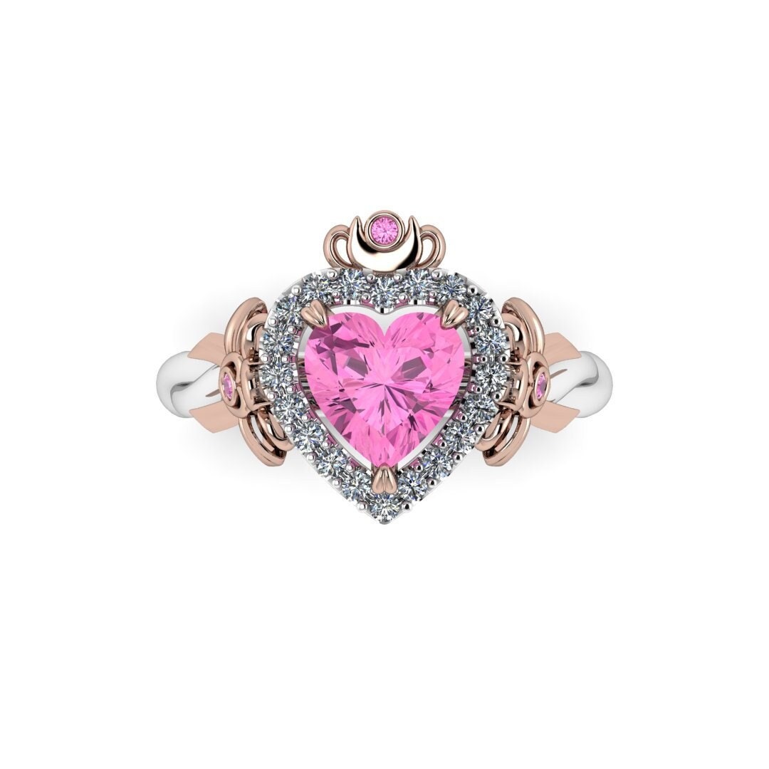 MOON SQUAD MAX : Anime Inspired Heart Ring | Choose Your Gemstone ...