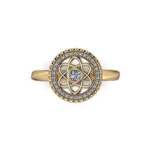 MINI ATOMIC LOVE : Atom Inspired Ring, Canadian Diamond Ring, Sciene ...