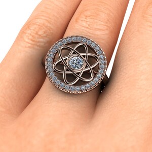 ATOMIC LOVE : Atom Inspired Ring, Conflict Free Canadian Diamond Ring ...
