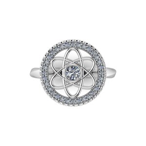 ATOMIC LOVE : Atom Inspired Ring, Conflict Free Canadian Diamond Ring ...