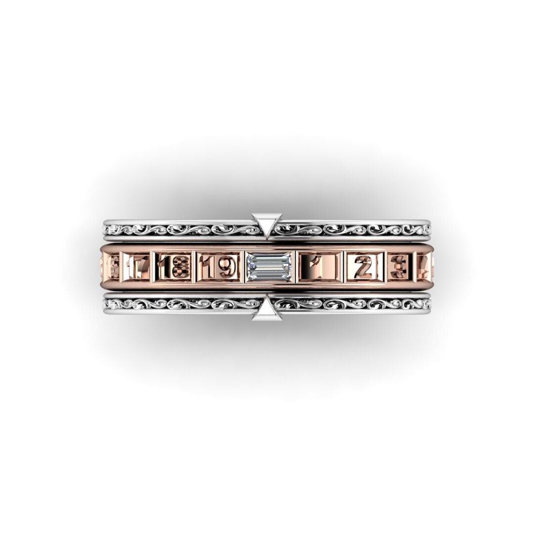 Roll for Initiative: RPG Inspired Diamond Band D20 Spinning Ring D&D ...