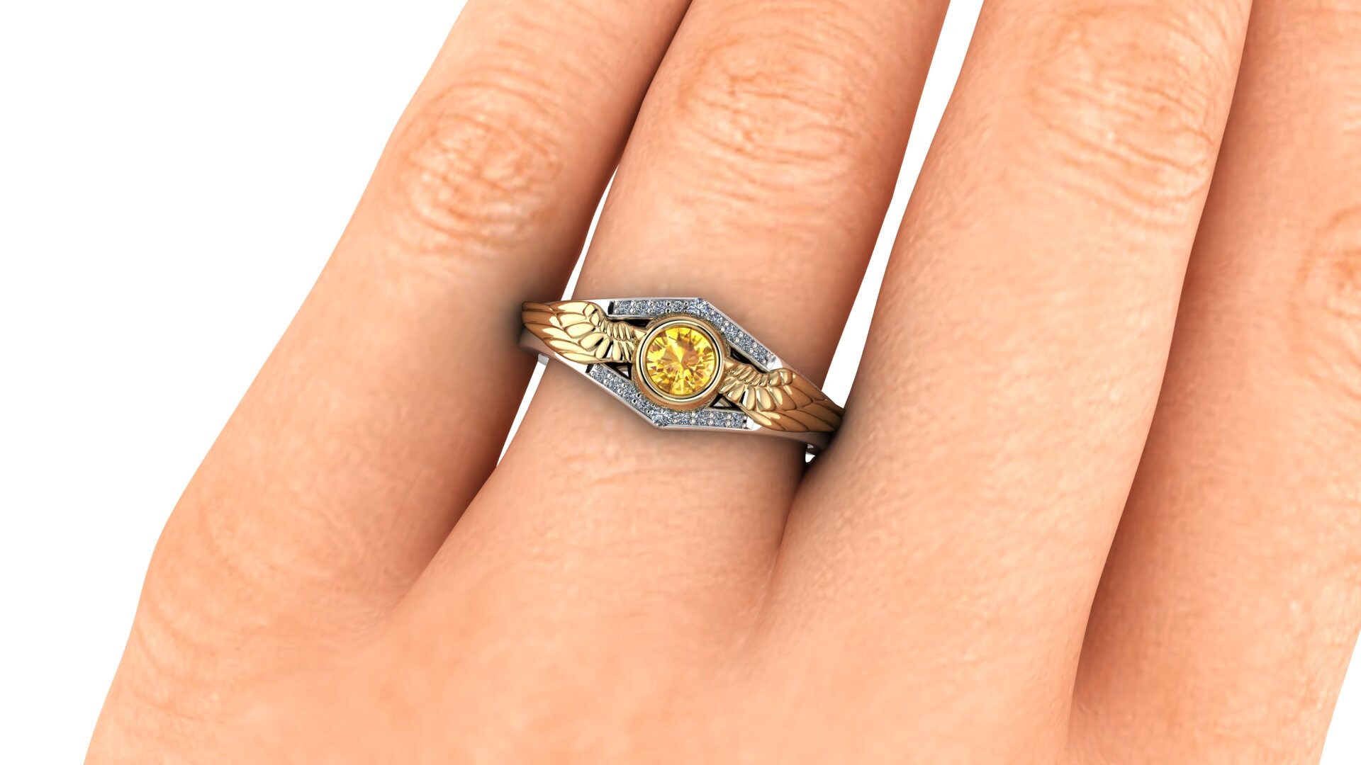 KEEPER : Two Tone Wedding Ring or Engagement Ring in your | Etsy