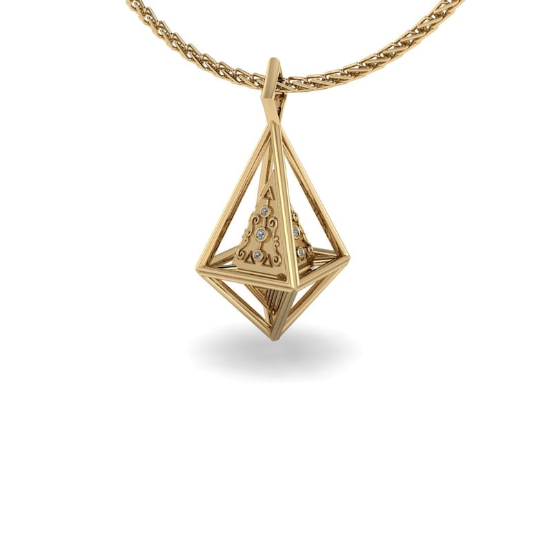 ASHAYAM : Futuristic Engagement Necklace Sci Fi Pendant - Etsy