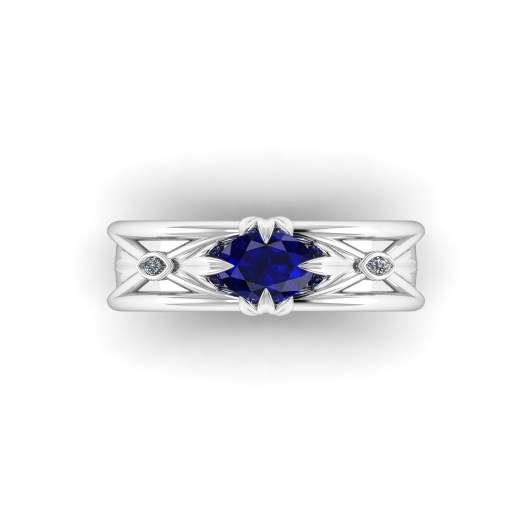IMLADRIS : Elvish Inspired Ring Elven Ring Sapphire & - Etsy