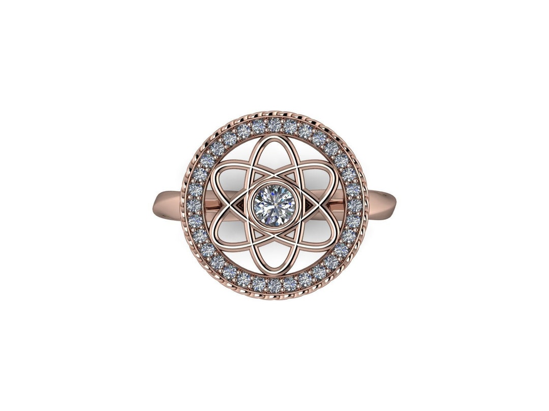 ATOMIC LOVE : Atom Inspired Ring, Conflict Free Canadian Diamond Ring ...