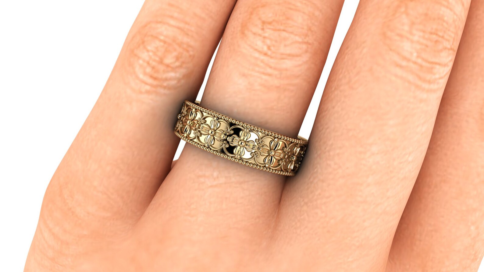 ROSLYN BAND : Gothic Architecture Inspired Wedding Band | Etsy