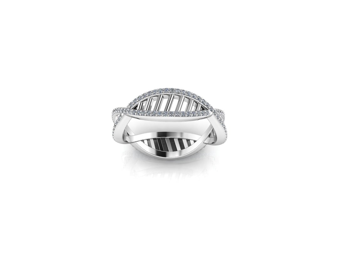 DIAMOND HELIX : DNA Inspired Ring, Sciene Themed Engagement Ring ...