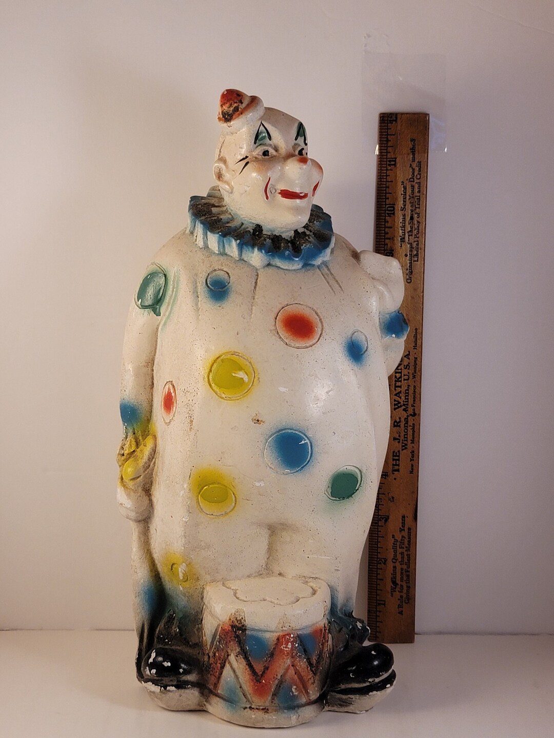 Vintage Intact Chalkware Clown Bank Carnivale Prize 12" - Etsy
