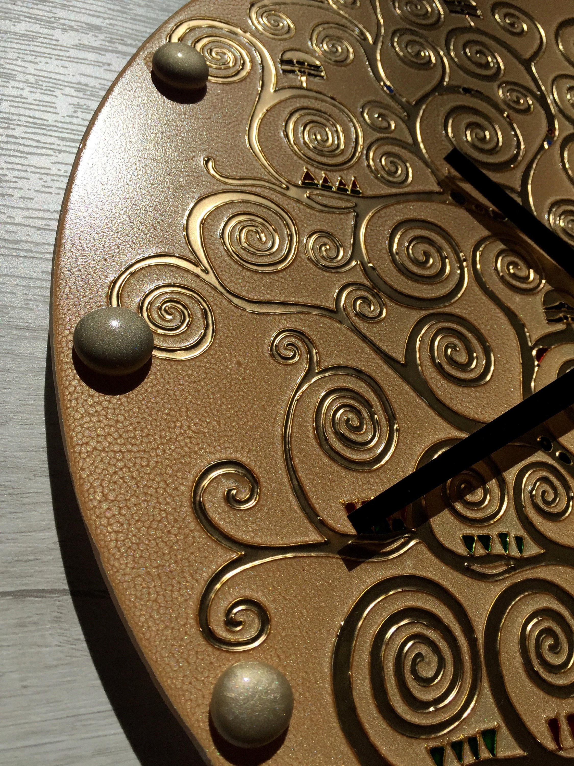 Large Wall Clock OR Stained Glass Panel Tree of Life Stained | Etsy