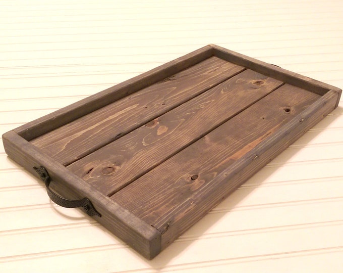 Wooden Tray Rustic Wooden Tray Farmhouse Style Tray Ottoman - Etsy