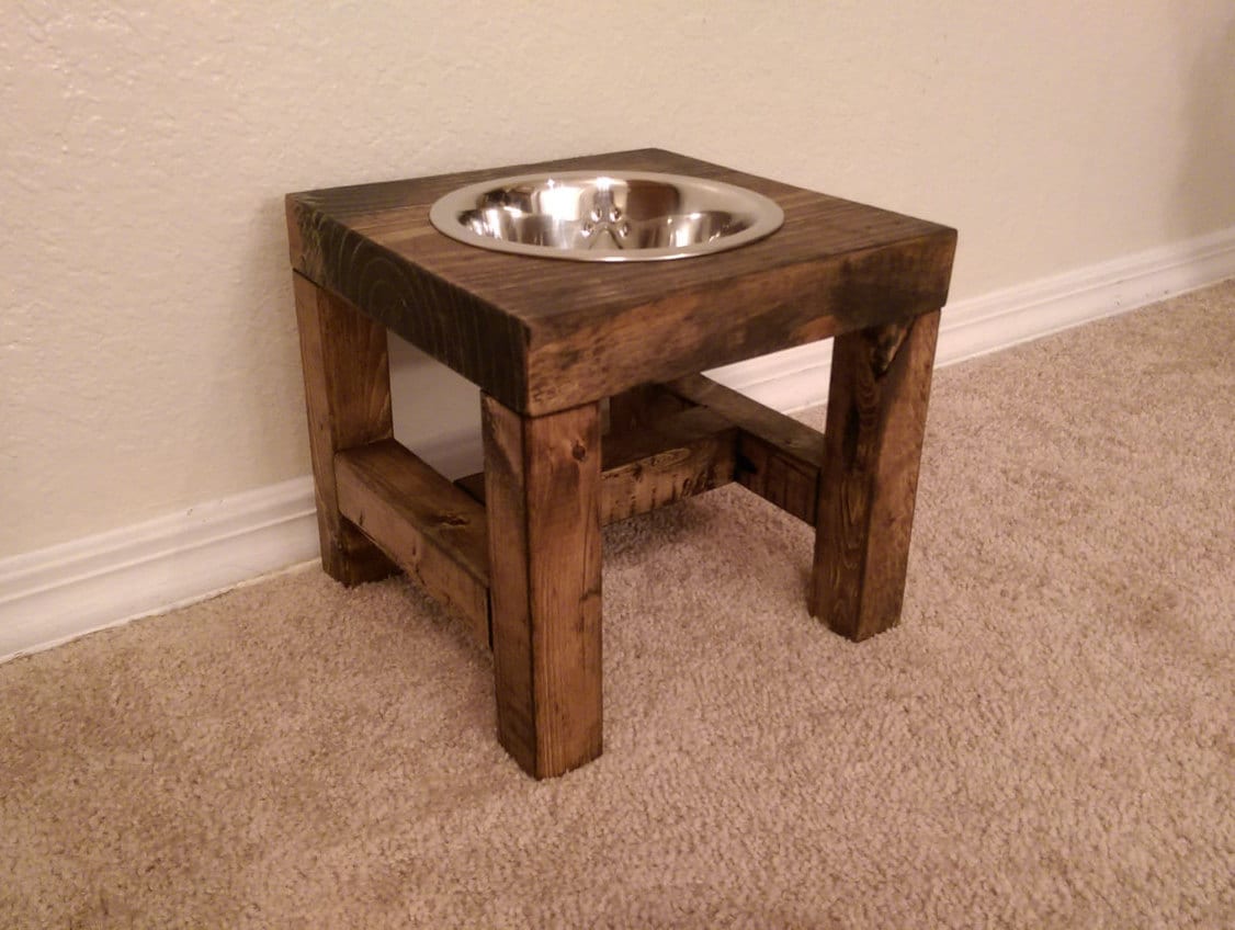 Dog Bowl Feeder Farmhouse Style Rustic Dog Bowl Stand | Etsy