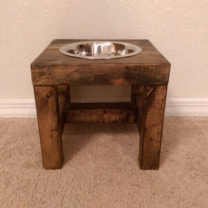 Dog Bowl Feeder Farmhouse Style Rustic Dog Bowl Stand Raised Dog Bowl ...