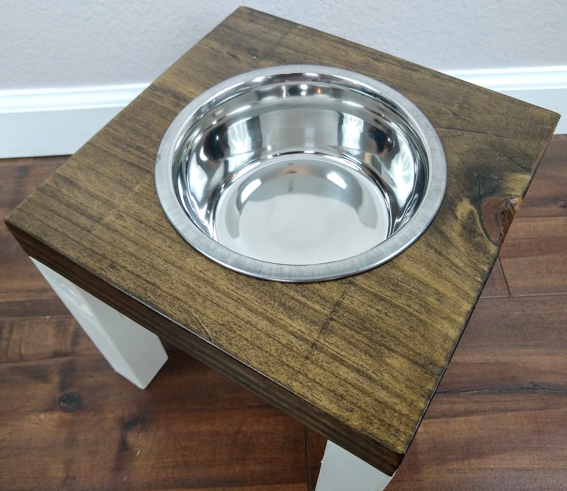 Dog Bowl Feeder Farmhouse Style Rustic Dog Bowl Stand - Etsy
