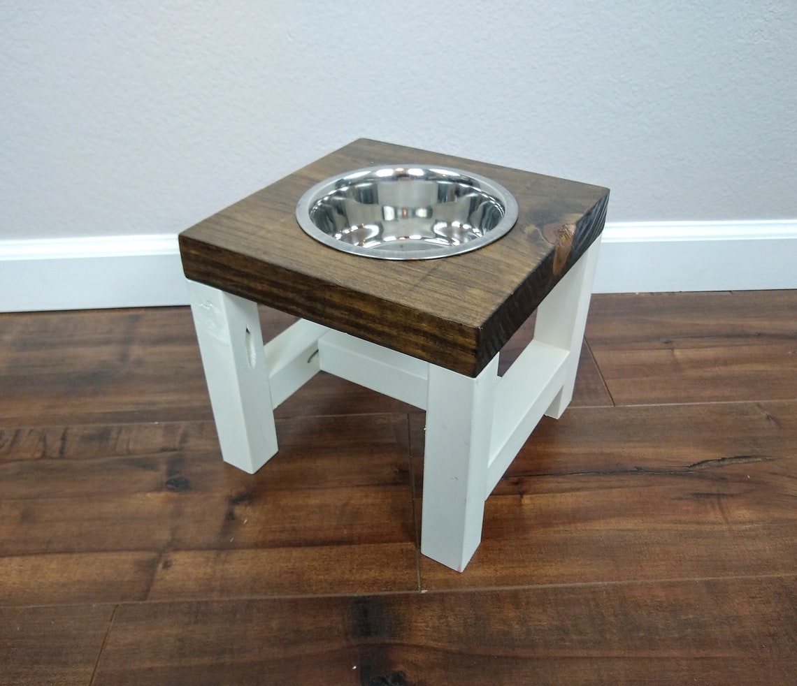 Dog Bowl Feeder Farmhouse Style Rustic Dog Bowl Stand - Etsy