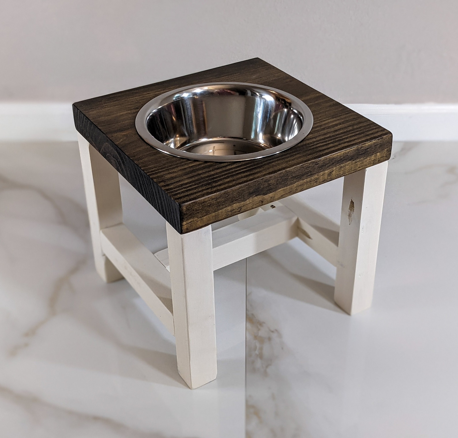Dog Bowl Stand - Large Dog Bowl Stand - Farmhouse Style - Rustic Dog ...
