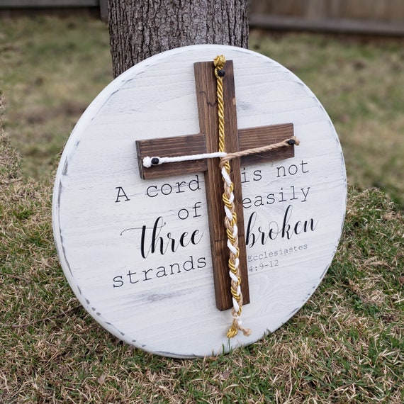 A Cord of Three Strands unity ceremony braided jute and cotton cord ...