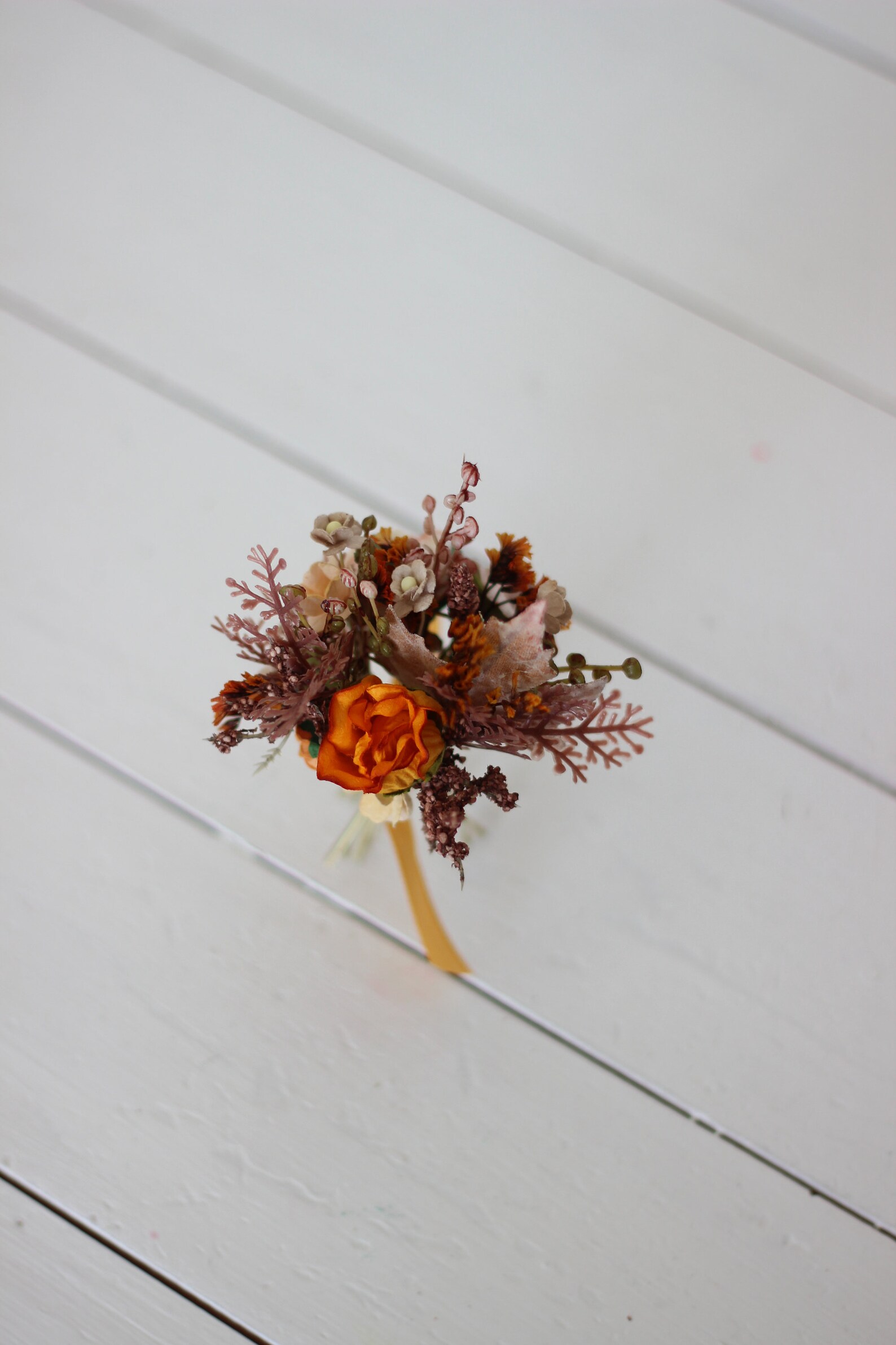 Rust Orange Floral Crown Flower Wreath Wedding Headpiece Fall - Etsy