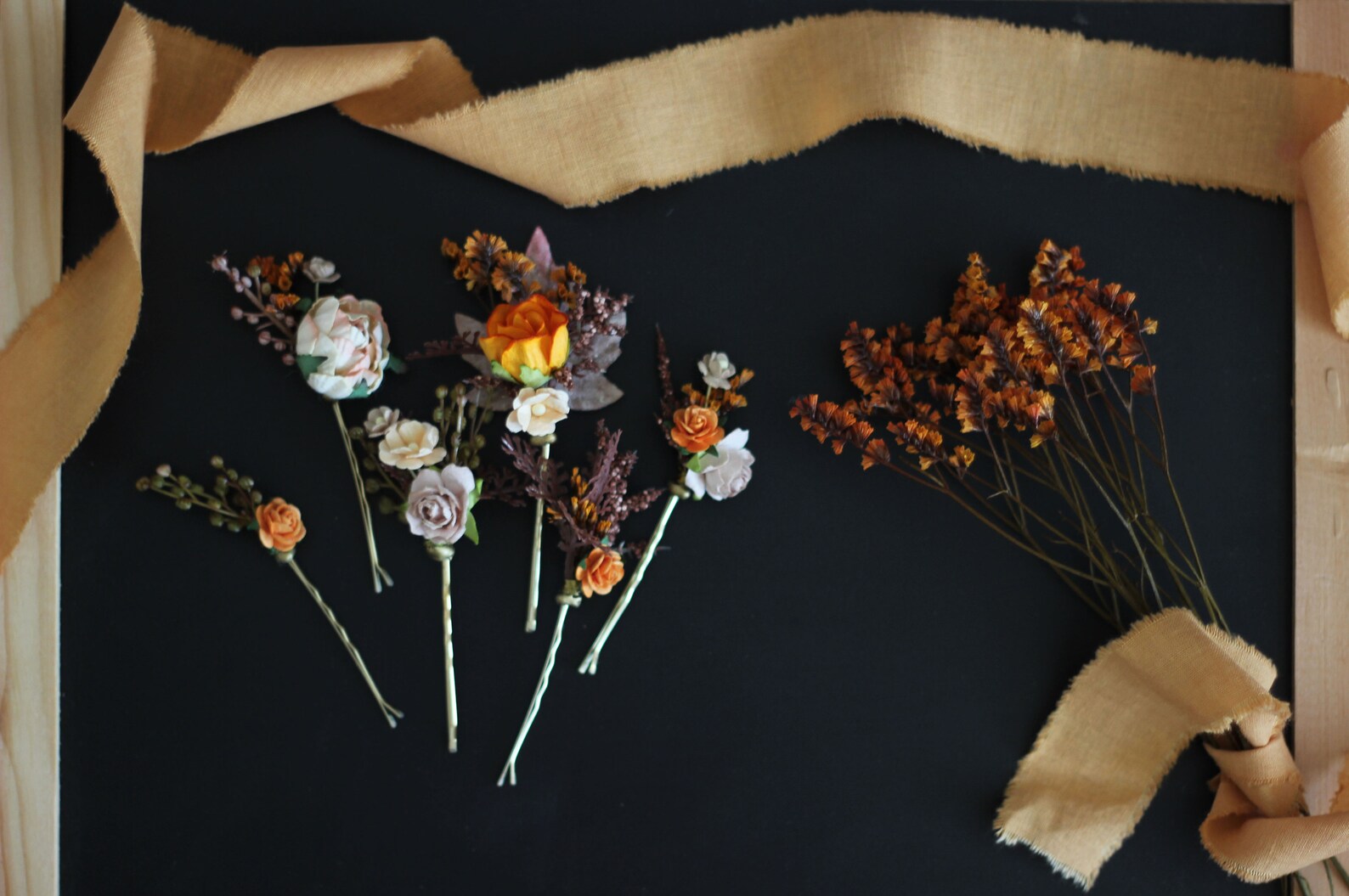 Rust Orange Floral Crown Flower Wreath Wedding Headpiece Fall - Etsy