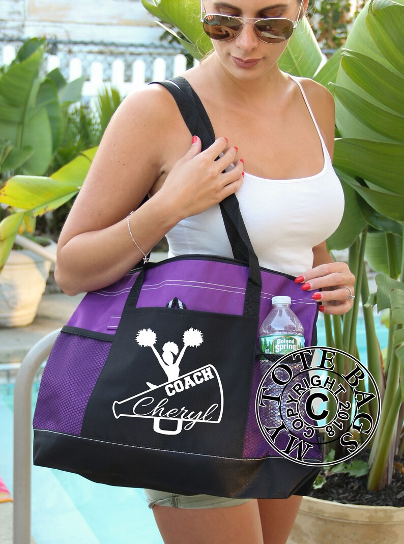 Cheerleading Coach Tote Bag Personalized Coach Bag With Name - Etsy