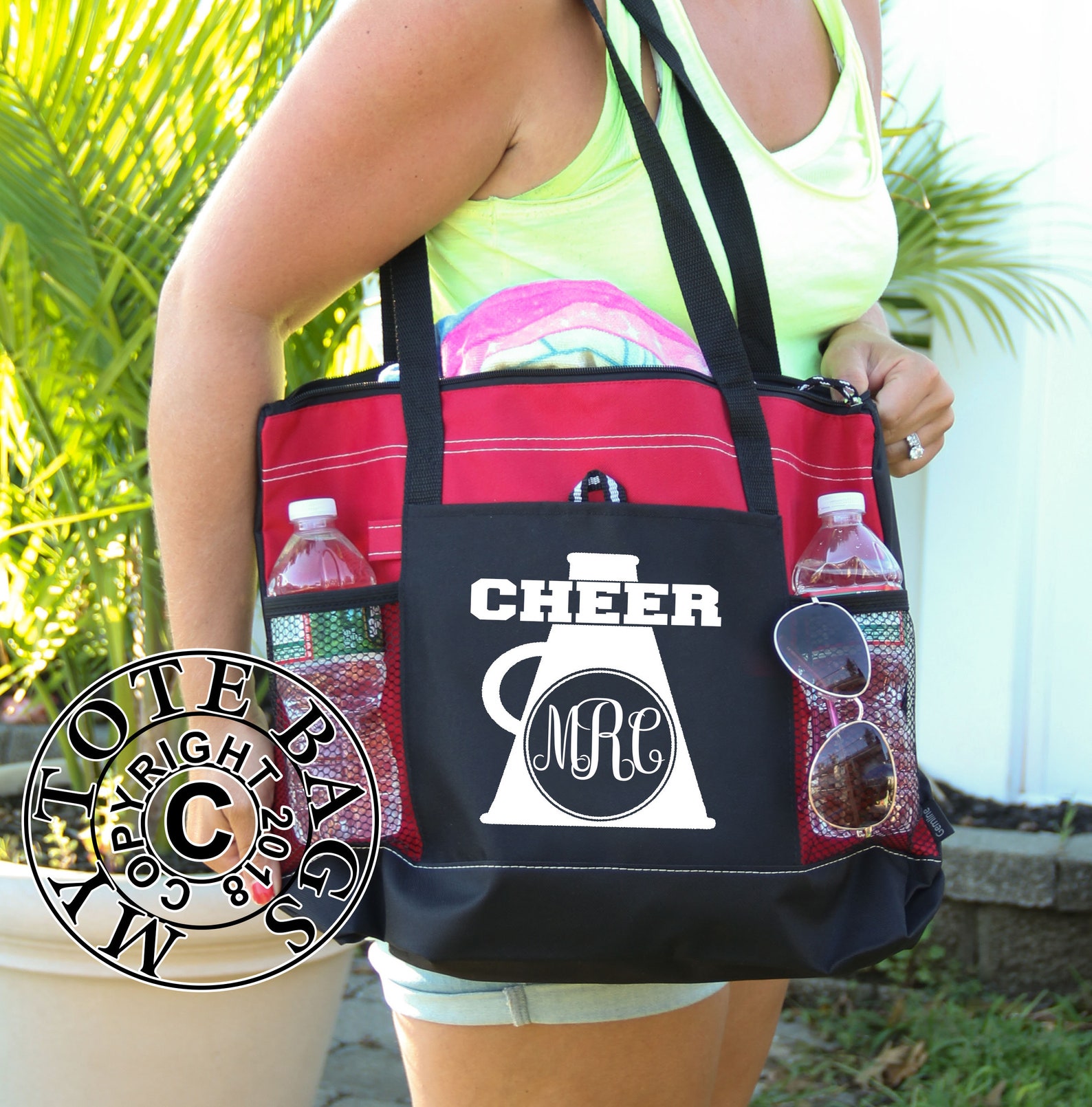 Cheerleading Tote Bag Personalized Monogram Bag Cheerleading - Etsy