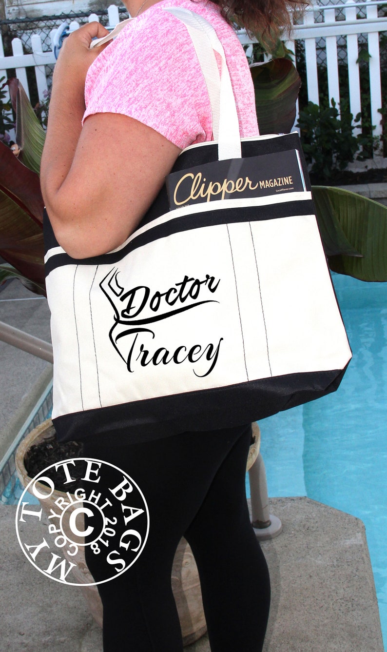 Doctor Tote Bag Personalized With Name Heavy Tote Bag - Etsy