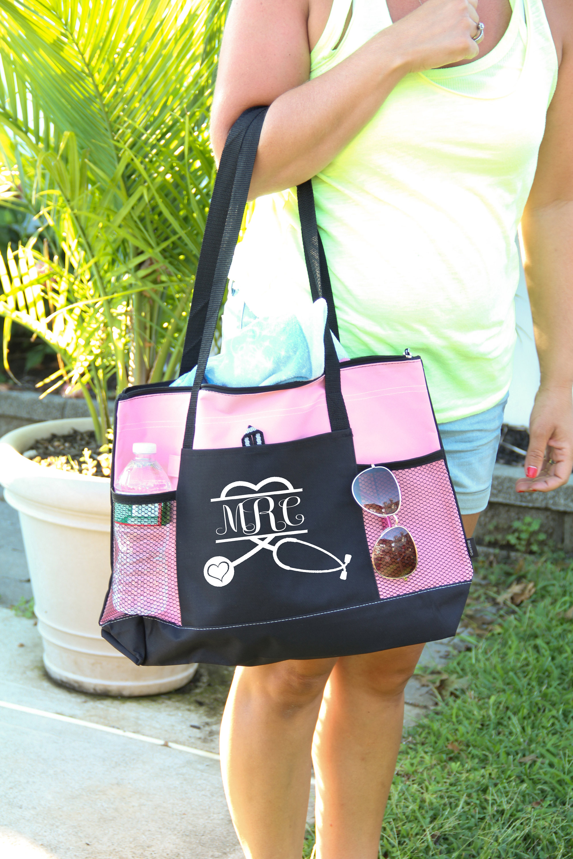 Personalized Bag, Nurse Stethoscope Heart Bag Personalized With ...