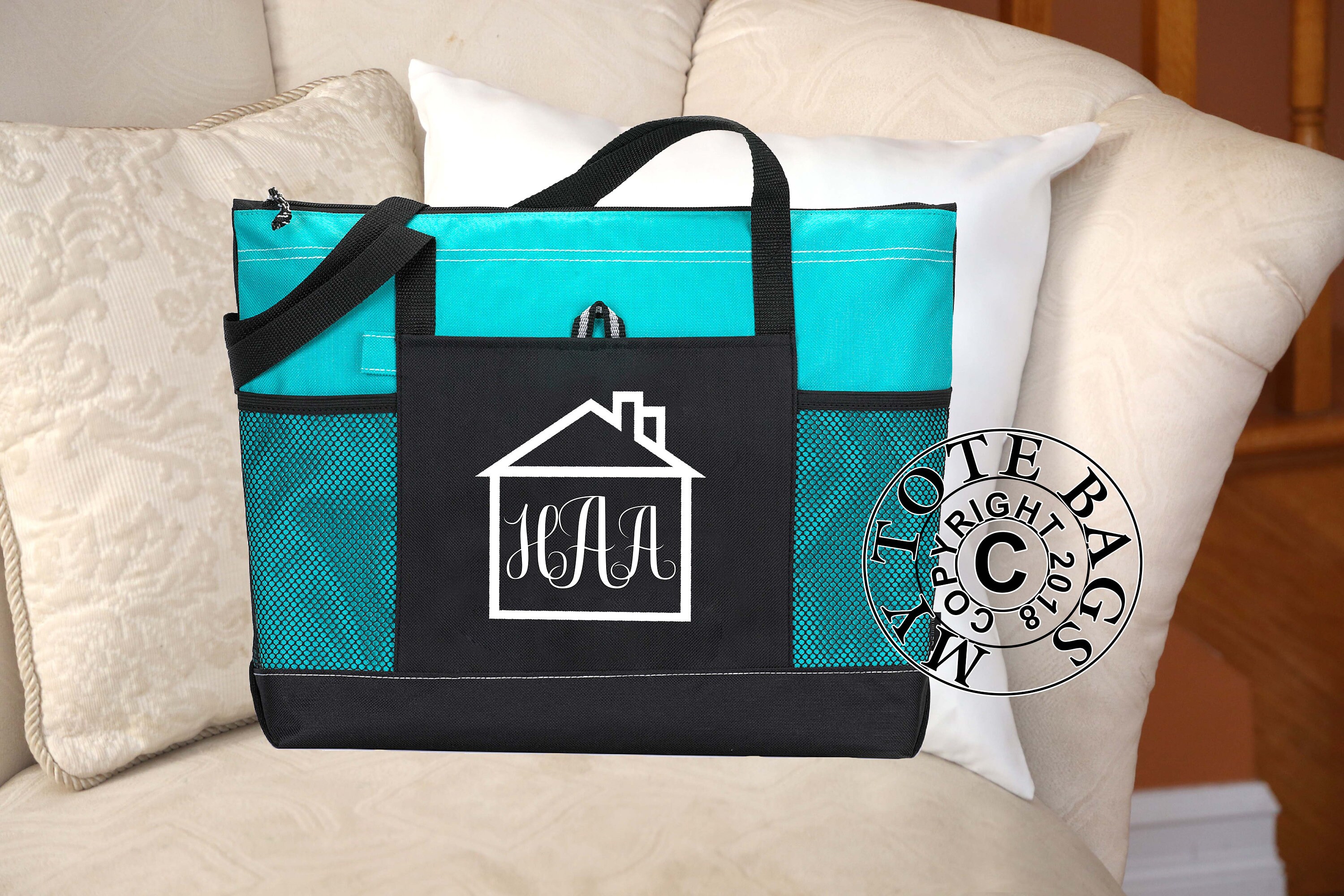 Real Estate Bag with Monogram Real Estate Tote Bag Heavy | Etsy