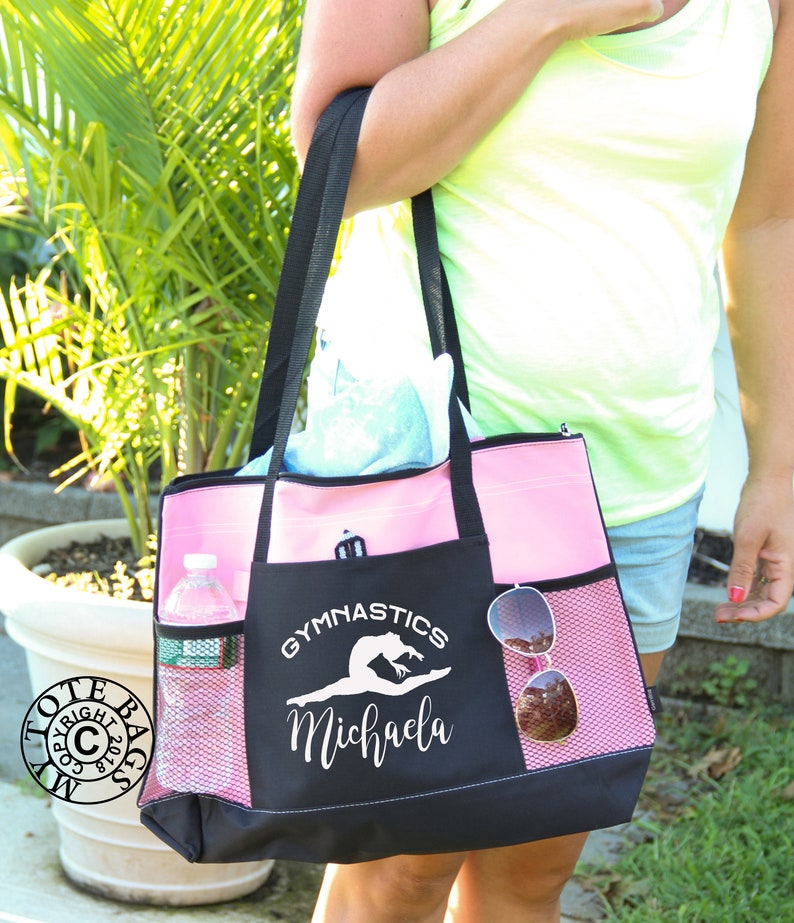 Gymnastics Tote Bag, Dance Bag Girl, Gymnastics Bag, Gymnastics Canvas ...