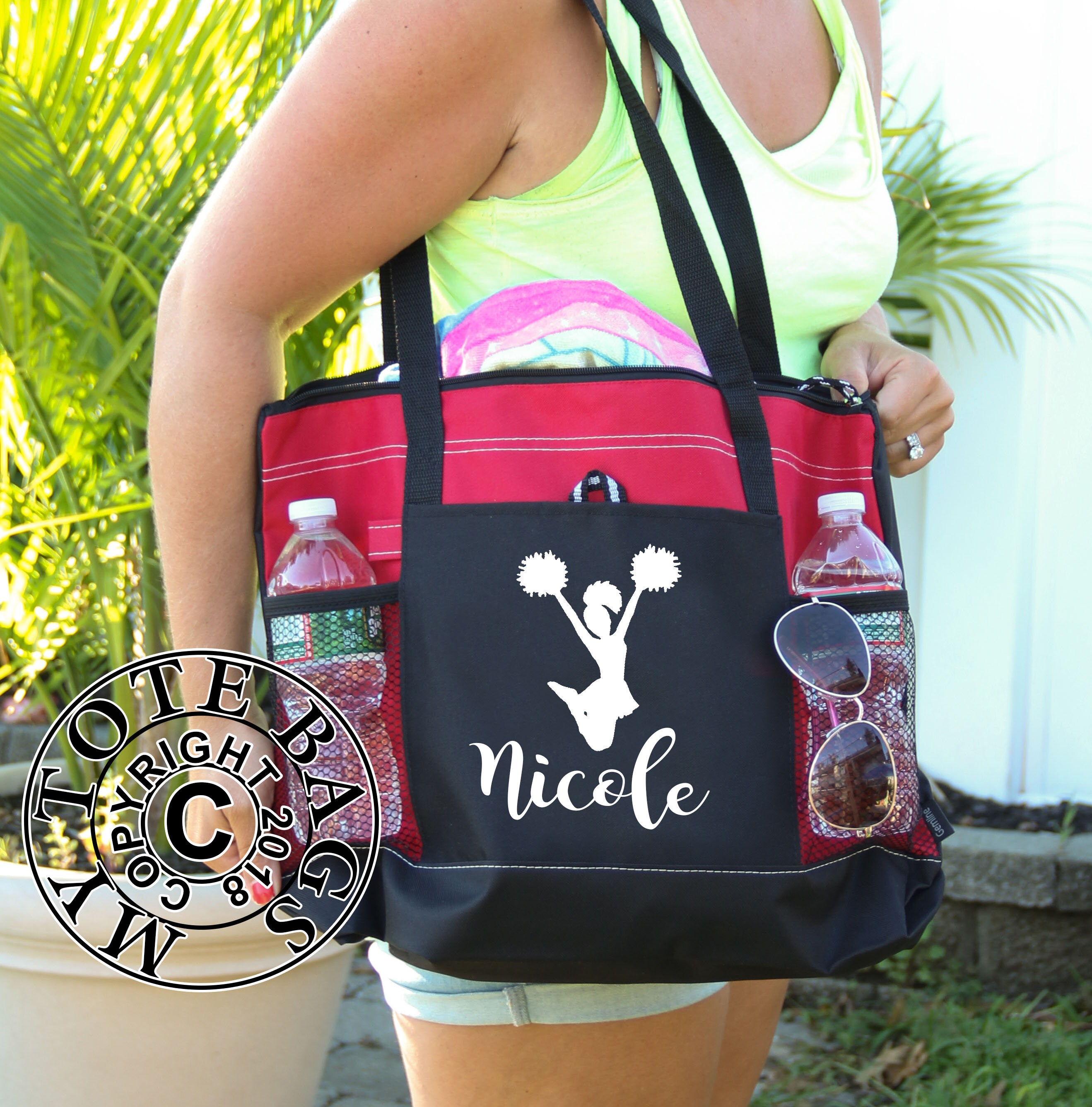 Cheerleading Tote Bag Personalized Bag With Name - Etsy