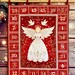 Red Christmas Angel Hanging Fabric Advent Calendar, Reusable and Eco ...