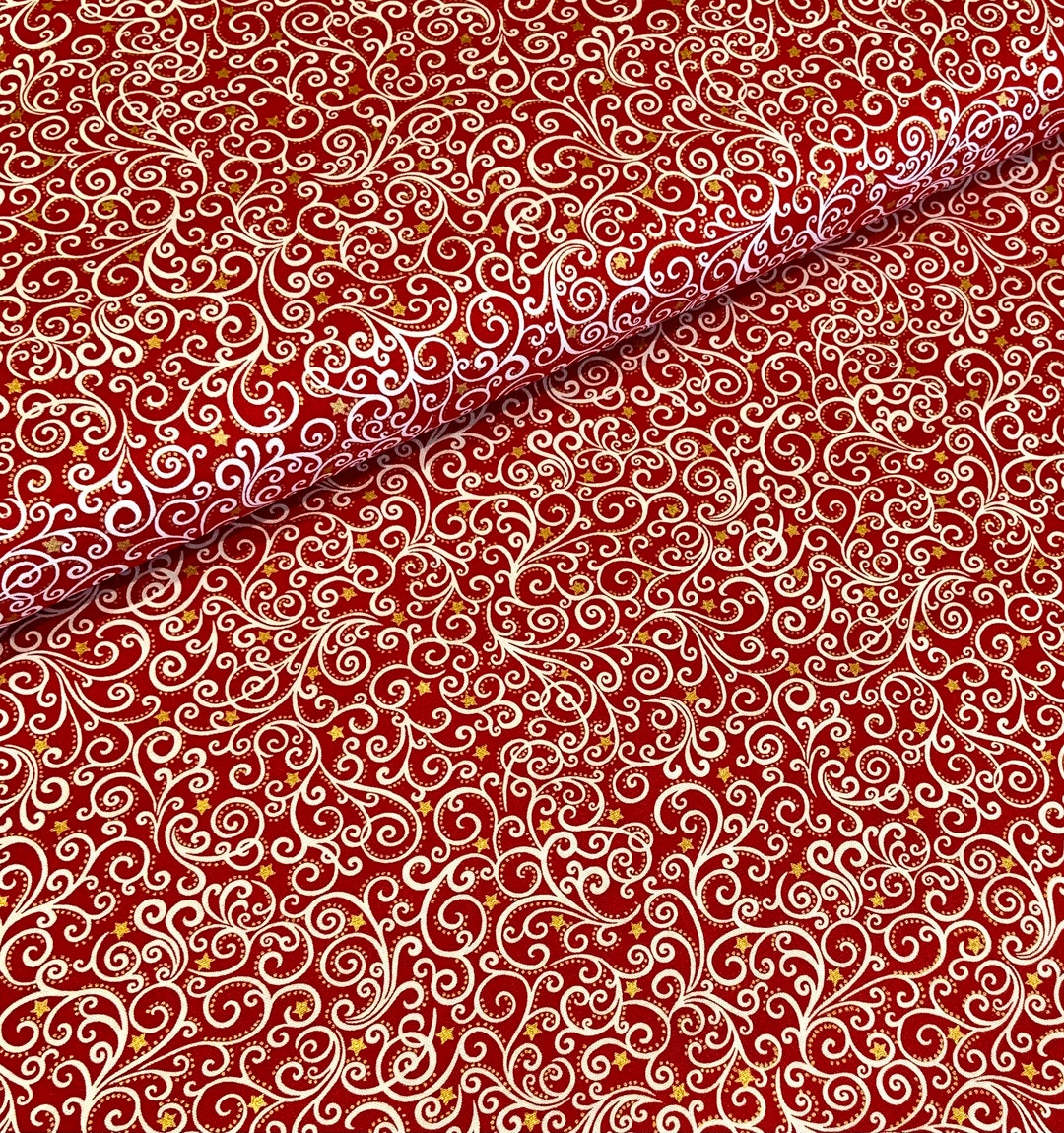 Scandi Scroll Christmas ‘21 100% Cotton Fatquarter Fabric - Etsy UK