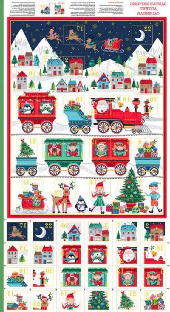Fabric Sewing & Needlecraft Sewing The Santa Express DIY Fabric Advent ...