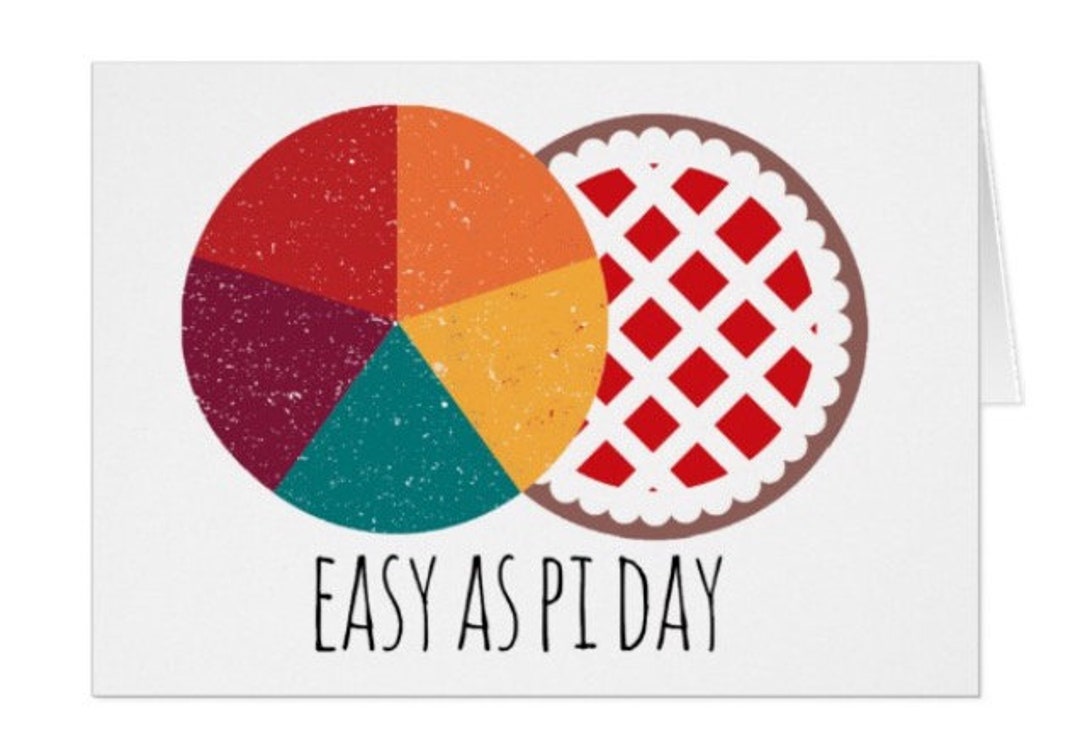 Easy as Pi Day Greeting Card Flat Card - Etsy
