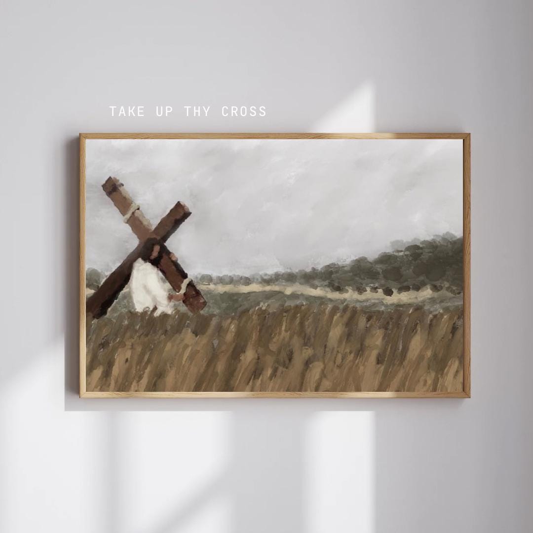 Take up Thy Cross Canvas– Vintage-inspired Christian Wall Art | Jesus ...