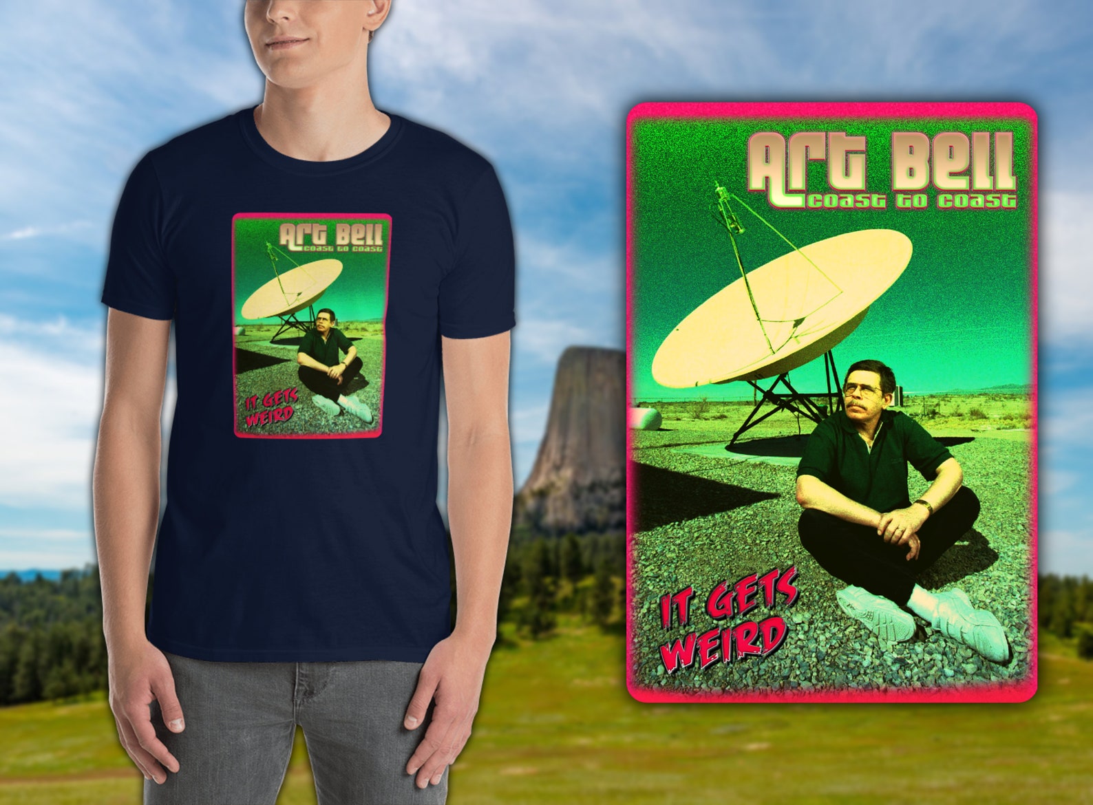 Art Bell T Shirt, Coast to Coast 1990's Vintage Late Night Paranormal ...