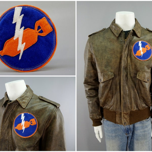 Leather Custom Patch Flight Jacket - Etsy