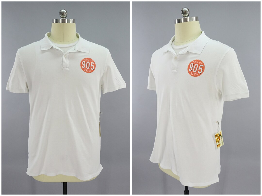 905 Beer White Polo Golf Tennis Casual Shirt, Retail Store Uniform ...