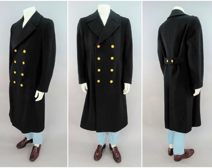 US Naval Academy Bridge Coat by Jacob Reed's Sons, 1960s Vintage United ...