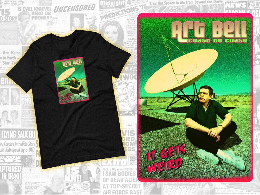 Art Bell T Shirt, Coast to Coast 1990's Vintage Late Night Paranormal ...