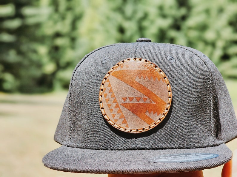 Leather Snapback Hat, Native American, Men's Hat, Genuine Leather - Etsy