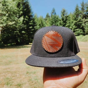 Leather Snapback Hat, Native American, Men's Hat, Genuine Leather - Etsy