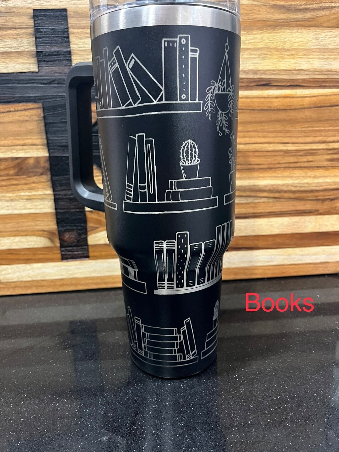 Custom Engraved Book Cup, Dupe 40oz Tumbler, Custom Engraving ...