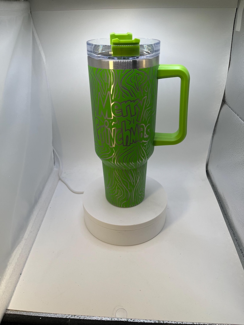 Grinch 40oz Tumbler, Mean One Tumbler, 40oz Laser Engraved - Etsy